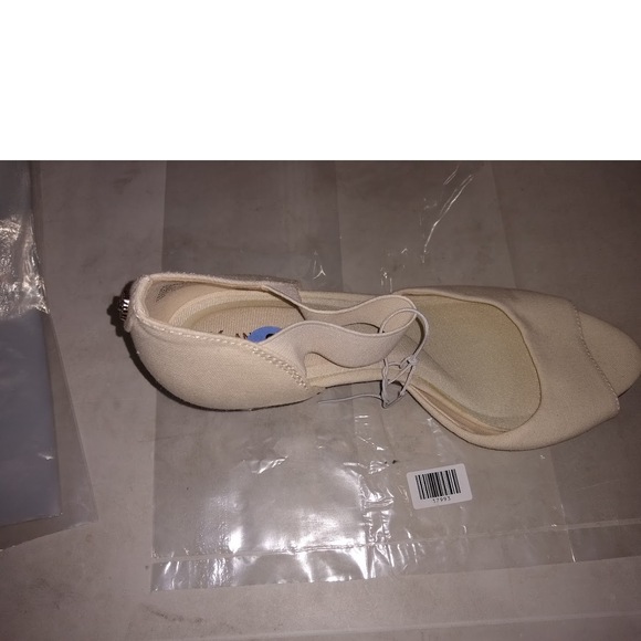 Anne Klein | Shoes | Anne Klein Cream Wedge Heel Sandals | Poshmark